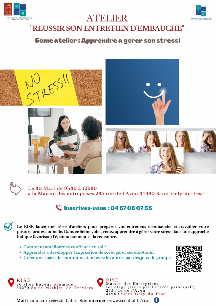 Ateliers Réussir son entretien d'embauche - RISE - Relais Infos Service ...